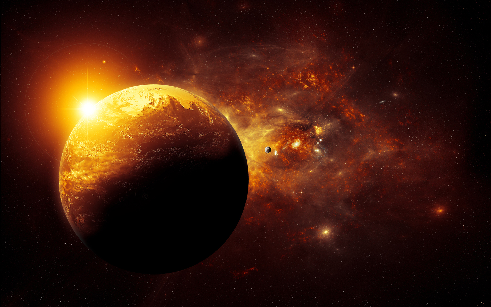 outer, Space, Planets, Digital, Art Wallpapers HD / Desktop and Mobile ...