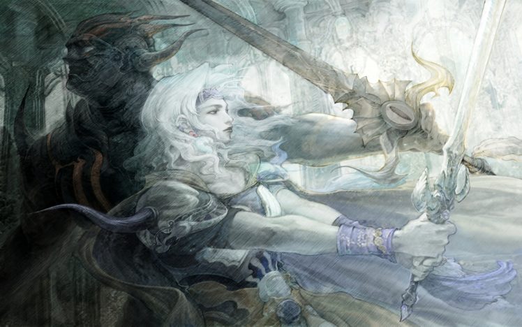 Final Fantasy Iv Role Playing Video Games Soft Warriors Soldiers Demon Dark Horns
