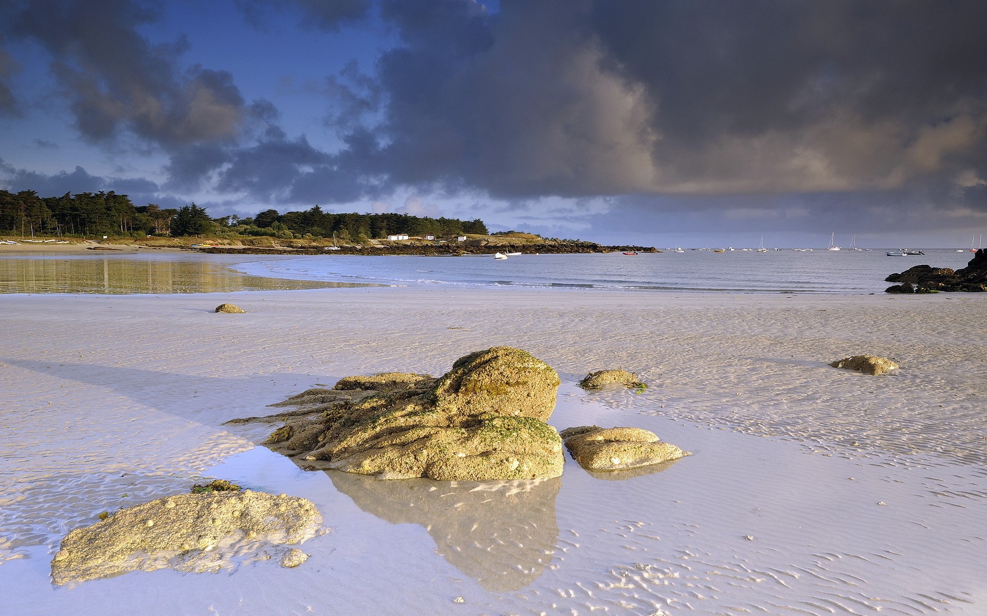 boats, Ships, Nature, Landscapes, Beaches, Reflection, Sand, Waves, Bay ...
