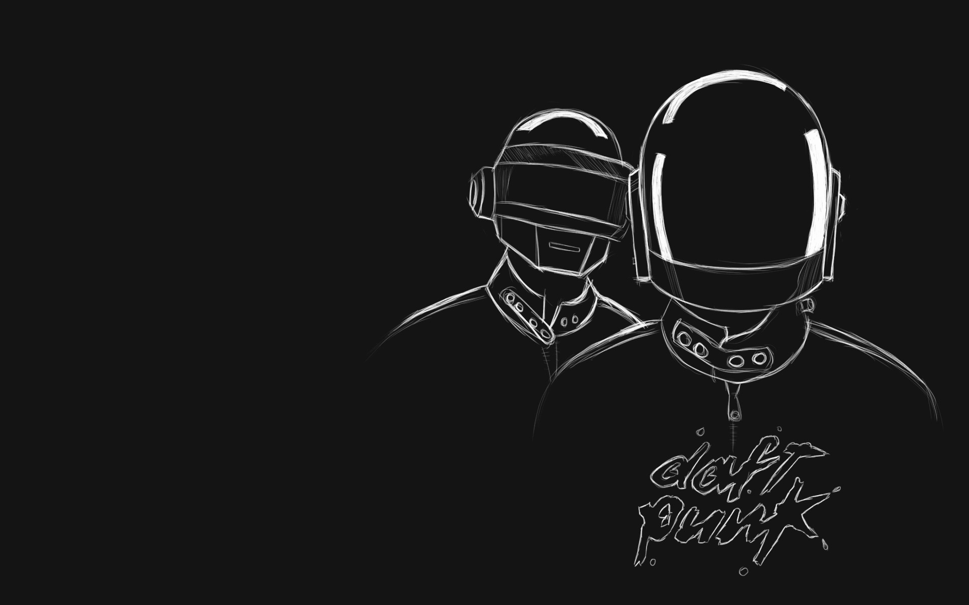 music, Daft, Punk, Monochrome Wallpapers HD / Desktop and Mobile ...