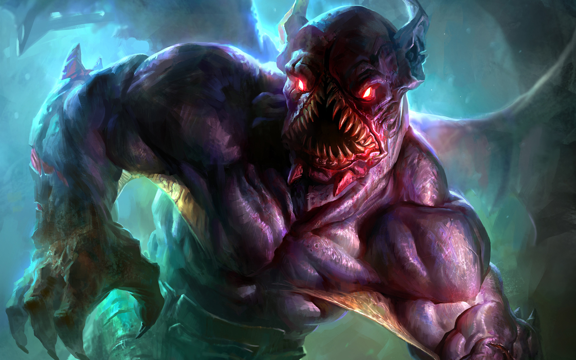 art, Nighstalker, Dota, 2, Monster, Mouth, Teeth, Fantasy Wallpapers HD ...
