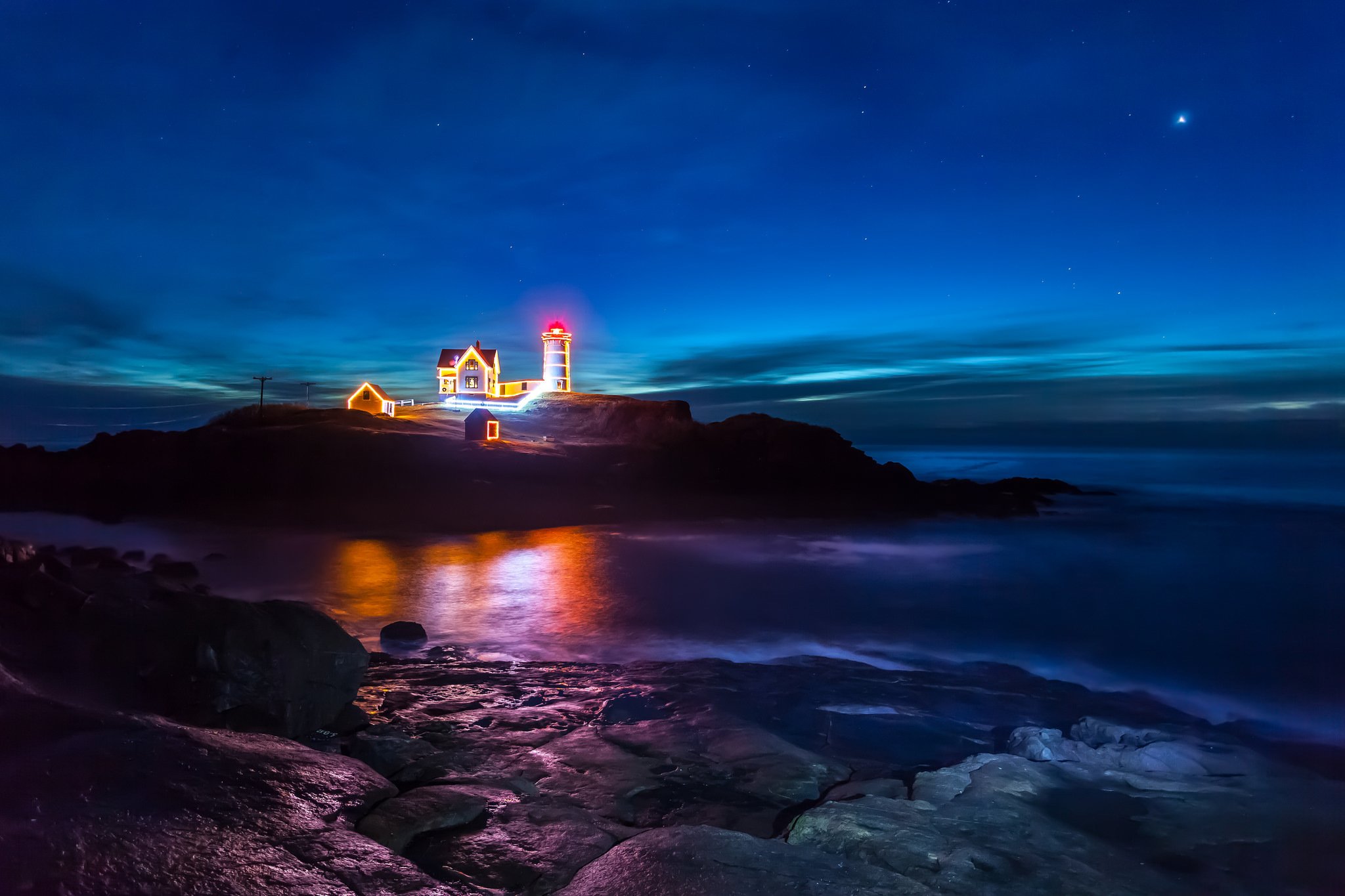 , Blue, Sky, Christmas, Light, Lighthouse, Mirror, Night, Power, Lines ...